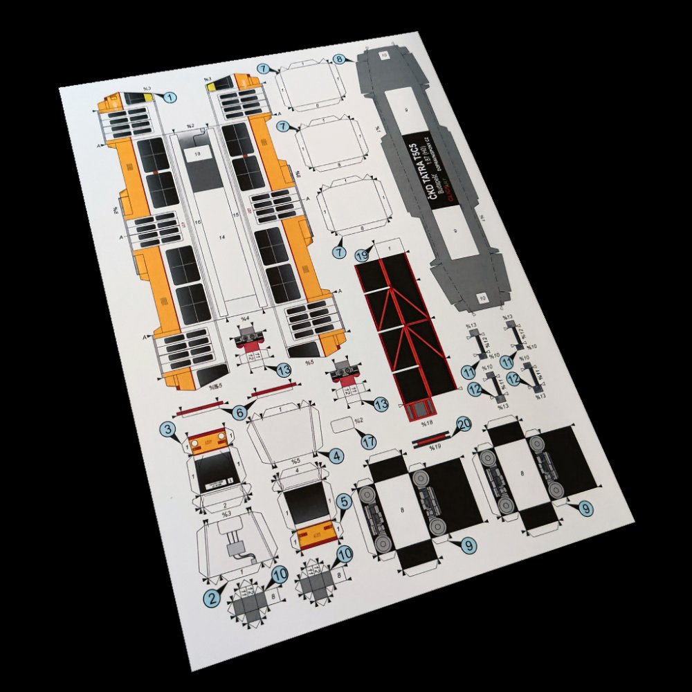Paper model tram ČKD Tatra T5C5 :: www.dopravnispony.cz